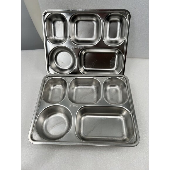 Unbranded | Dining | Set Of 2 Vintage Aluminum Metal Divided Cafeteria ...